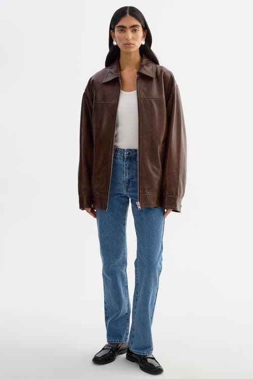 LAMARQUE LAMARQUE Theia Leather Bomber Jacket
